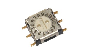 Miniature rotary switch; 16 positions for BCD code; 7.2x9.6mm ...